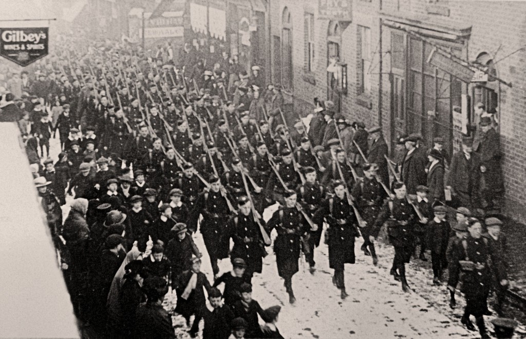 Chorley Pals Memorial - The Chorley Pals march to the station, 23rd ...